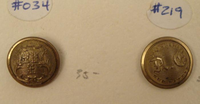 7 National Guard Antique Buttons US Civil War Grouping