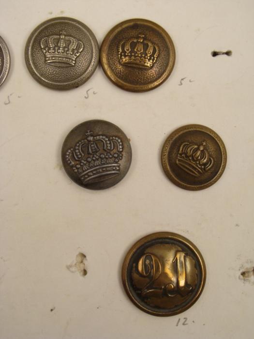 19 Vintage WWI and Earlier German Imperial Buttons