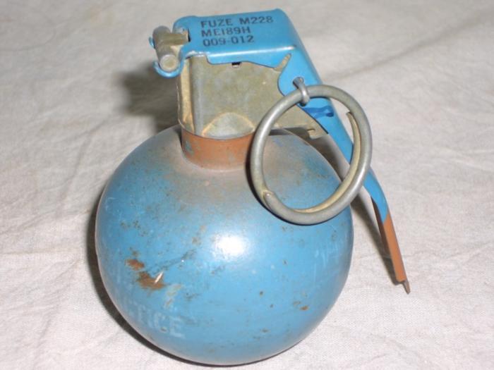 US Dummy Practice Grenade Baseball Type Blue FUZE M228