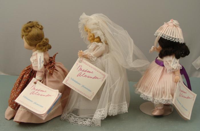 3 Madame Alexander Mini Dolls Meg, Little Miss, Bride