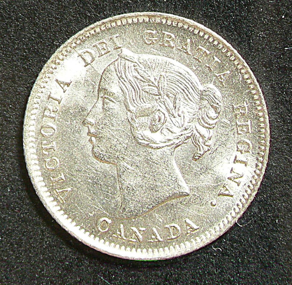 5 Cents 1899, grade AU to MS.