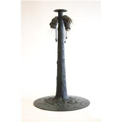 TIffany & Co? 4 light tree trunk bronze lamp base