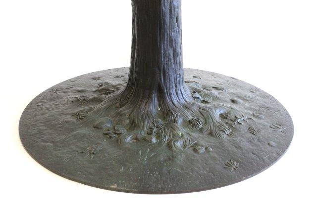 TIffany & Co? 4 light tree trunk bronze lamp base