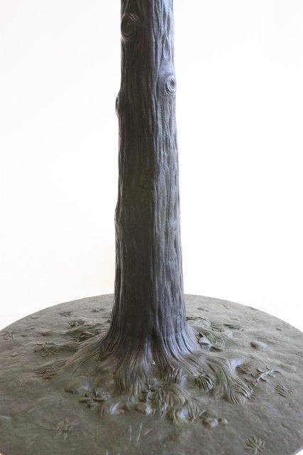 TIffany & Co? 4 light tree trunk bronze lamp base