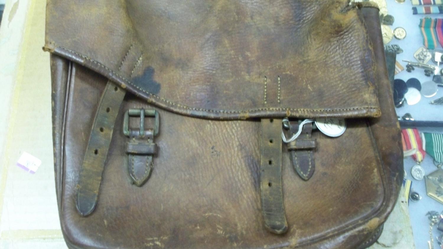 Antique Leather Mail Satchel