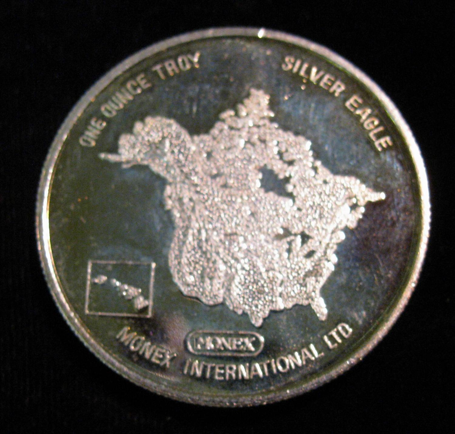 1543. 1982 Monex International Ltd. One Ounce .999 Fine Silver.