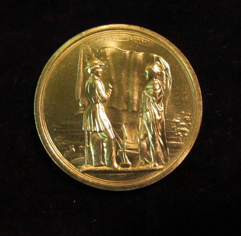 487. 1857 James Buchanan Bronze Indian Peace Medal. BU.