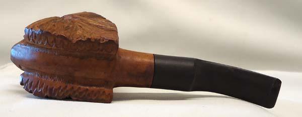 Vintage Italian Hand Carved Indian Head Pipe