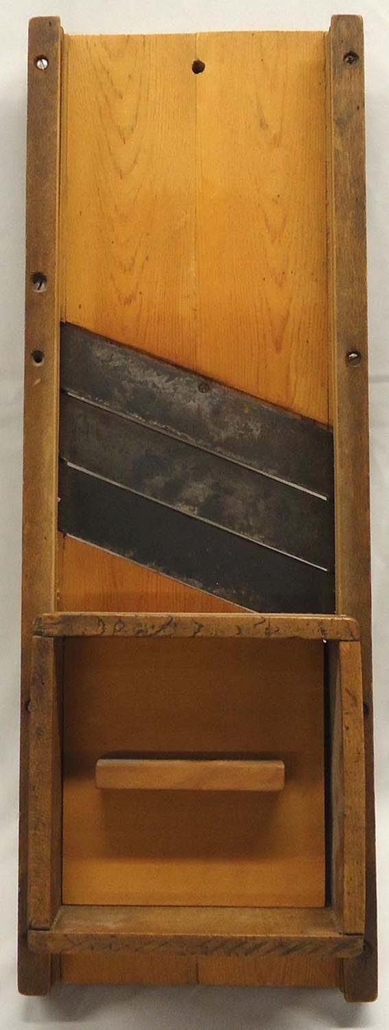 Antique Wood Cabbage Slicer For Sauerkraut