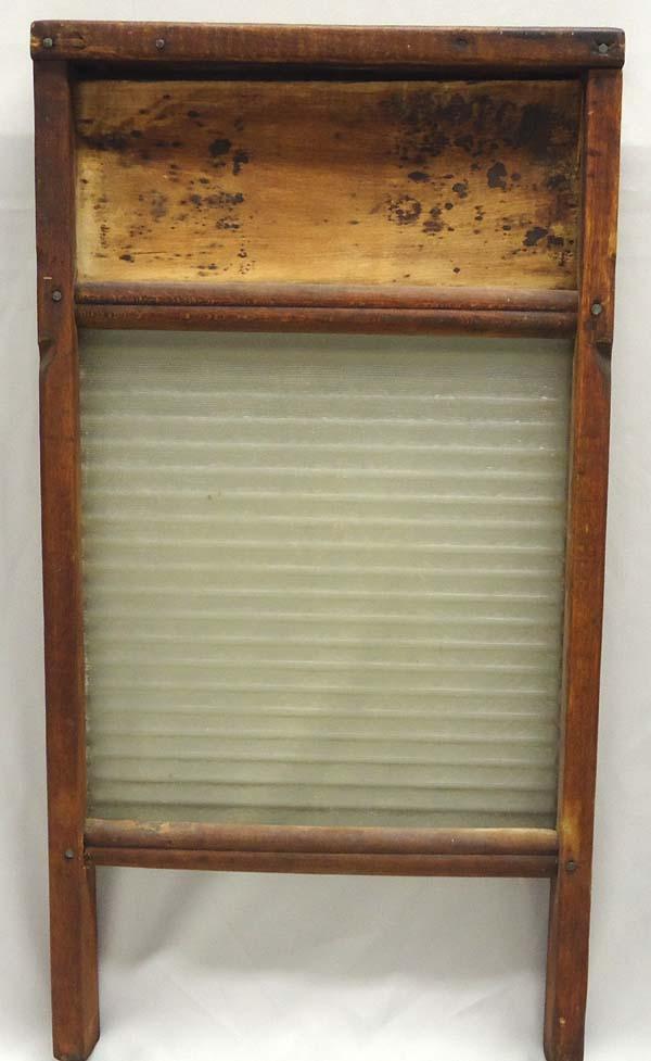 Antique National Washboard Co. Glass Washboard