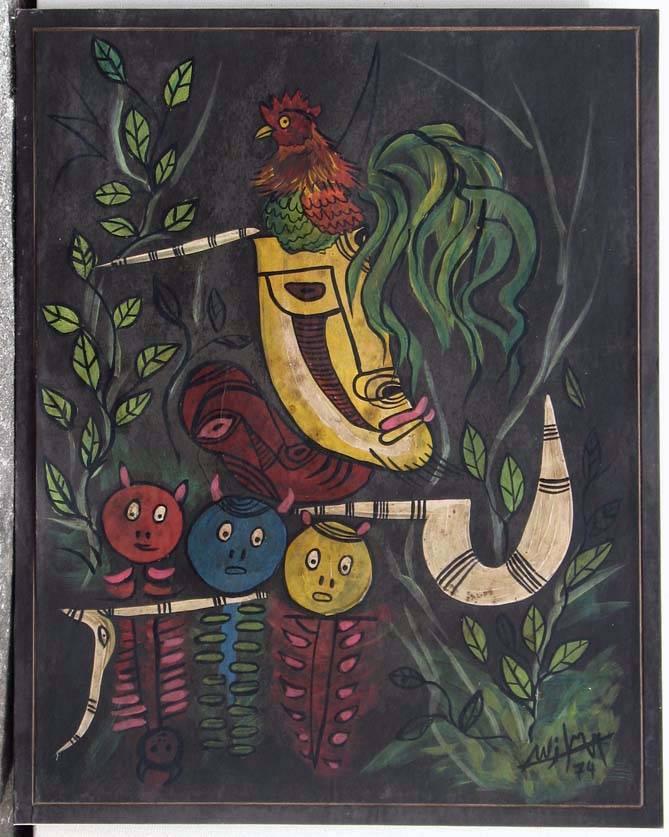 COMPOSITION I AFTER WILFREDO LAM DRAWING