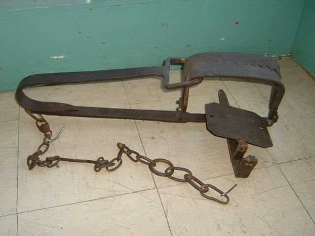 Wrought Iron Man Trap ca. 16th or 17th Century 26"W x 8"H