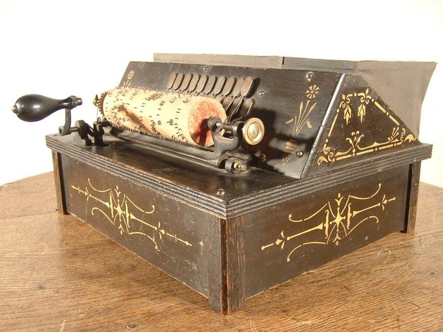 Gem Roller Organ w/ Cobs,ca. 1902, Made by W. Bates & Co., Boston.