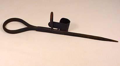 ANTIQUE MINING MINERS CANDLE STICK HOLDER FROM NEV