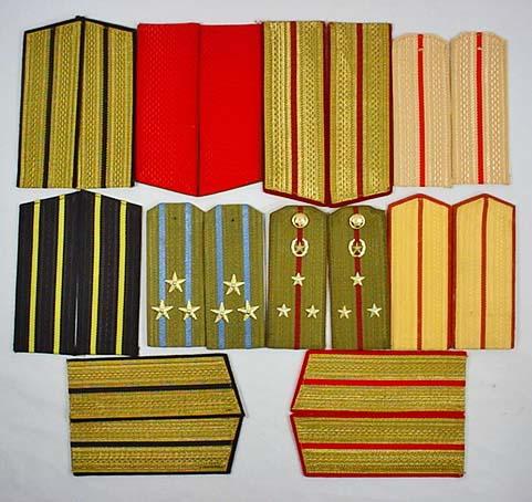 LARGE LOT OF SOVIET SHOULDER BOARDS FROM BREZHNEV'