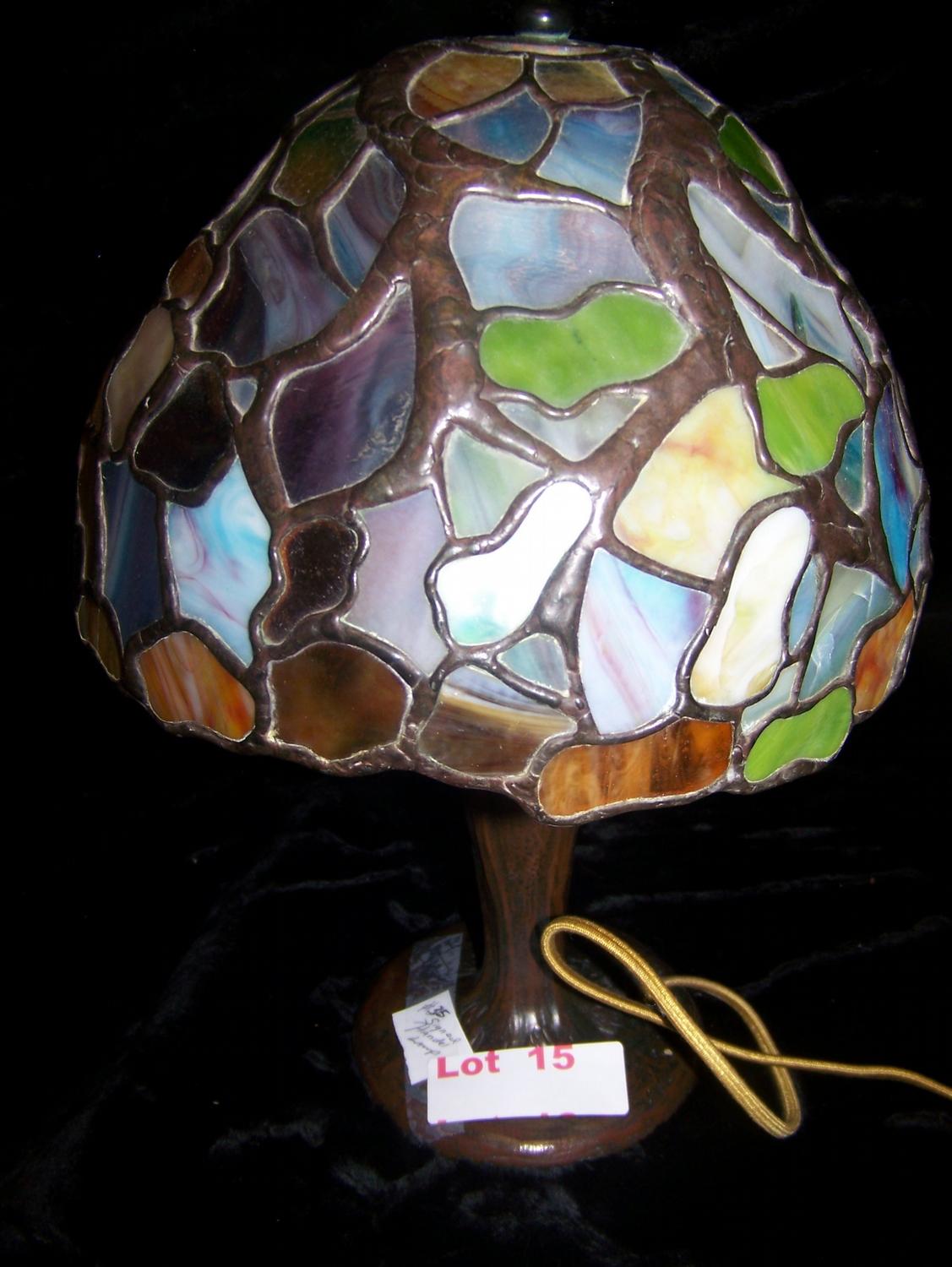 Handel lamp base is signed with married lamp shade