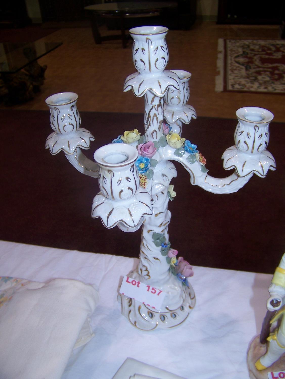 Capodimonte style candelabra
