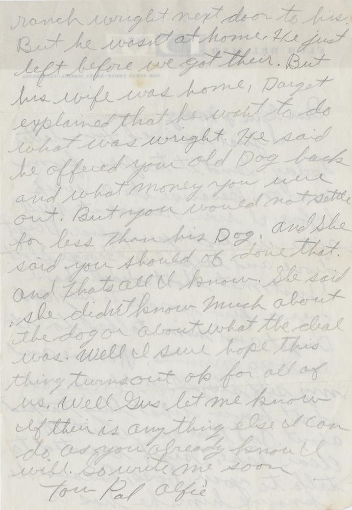Our Gang child star Carl “Alfalfa” Switzer handwritten letters