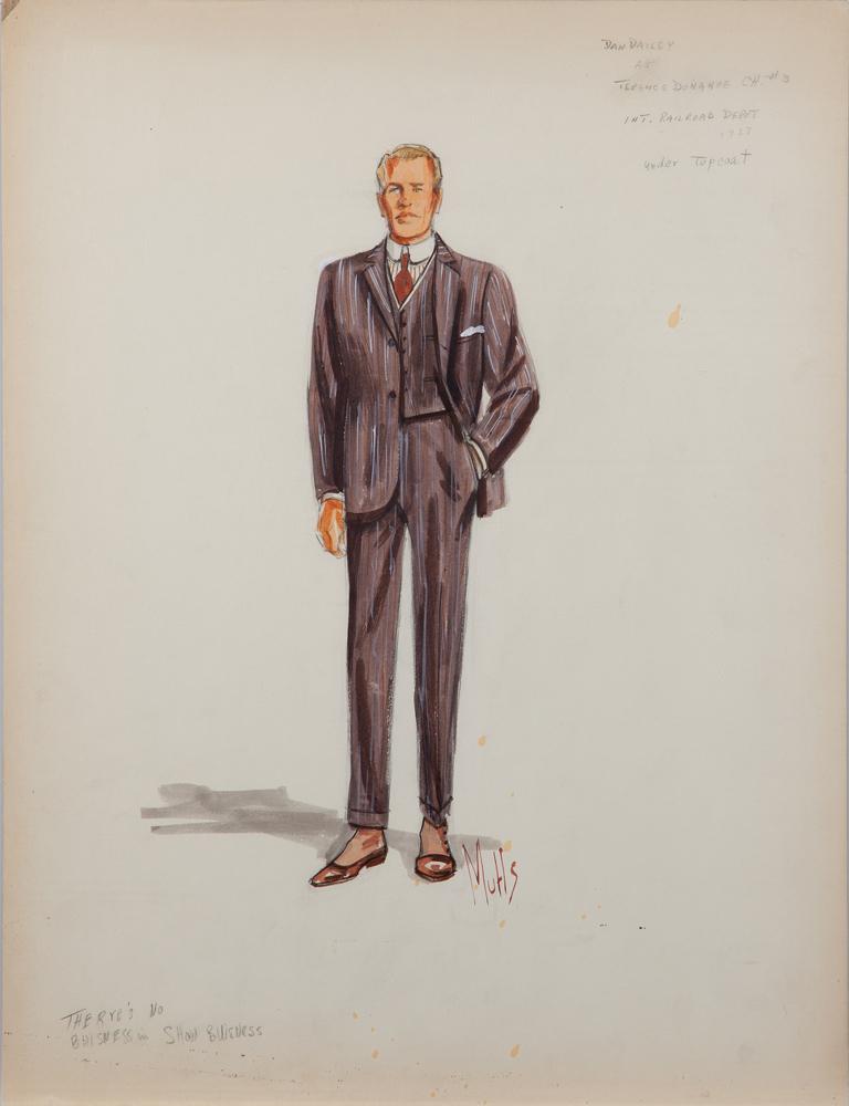 Miles White costume sketch of Dan Dailey for There’s No Business Like ...