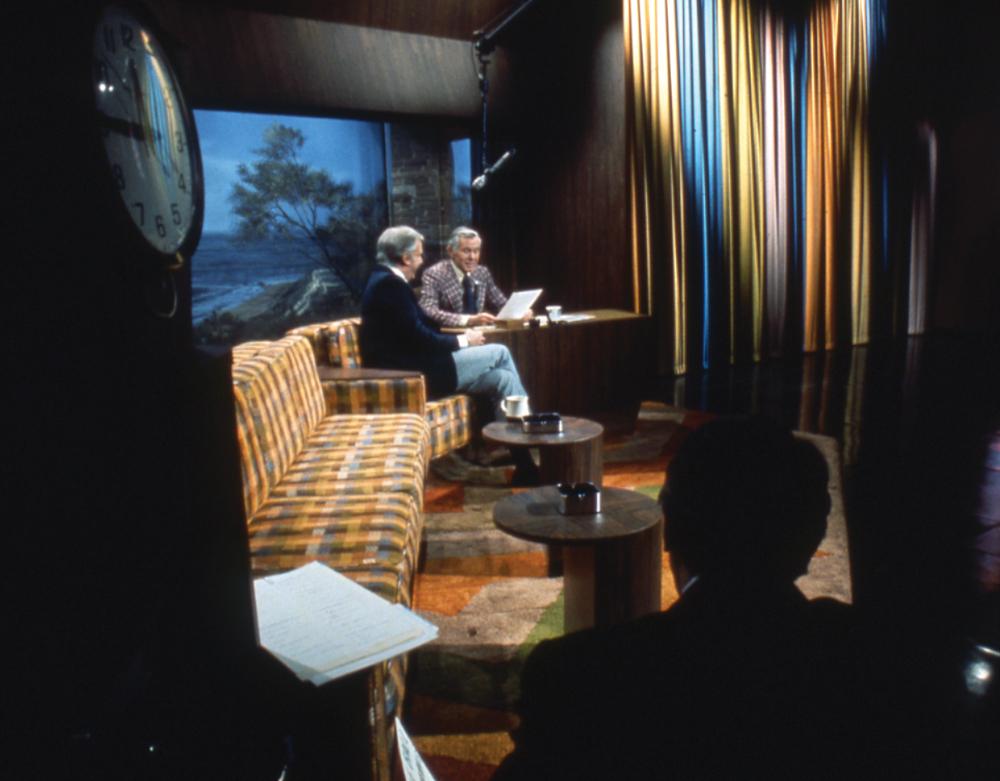 Large panel of Johnny Carson’s monologue curtains from The Tonight Show ...