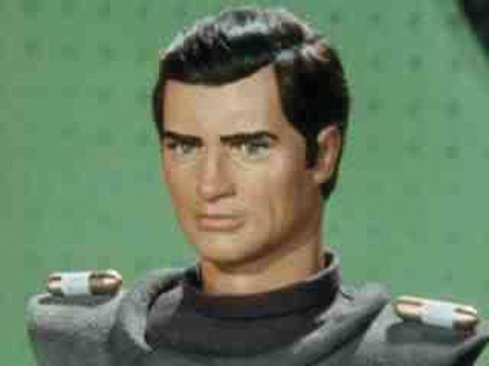 Captain Grey puppet head used in the 1967 TV series, Captain Scarlet ...