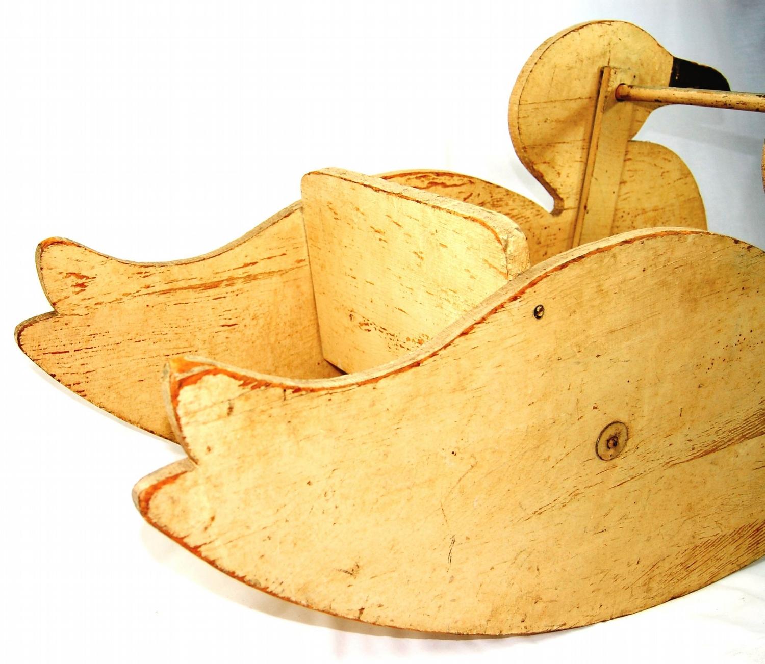 Antique Hand Made Rocking Duck - Folk Art