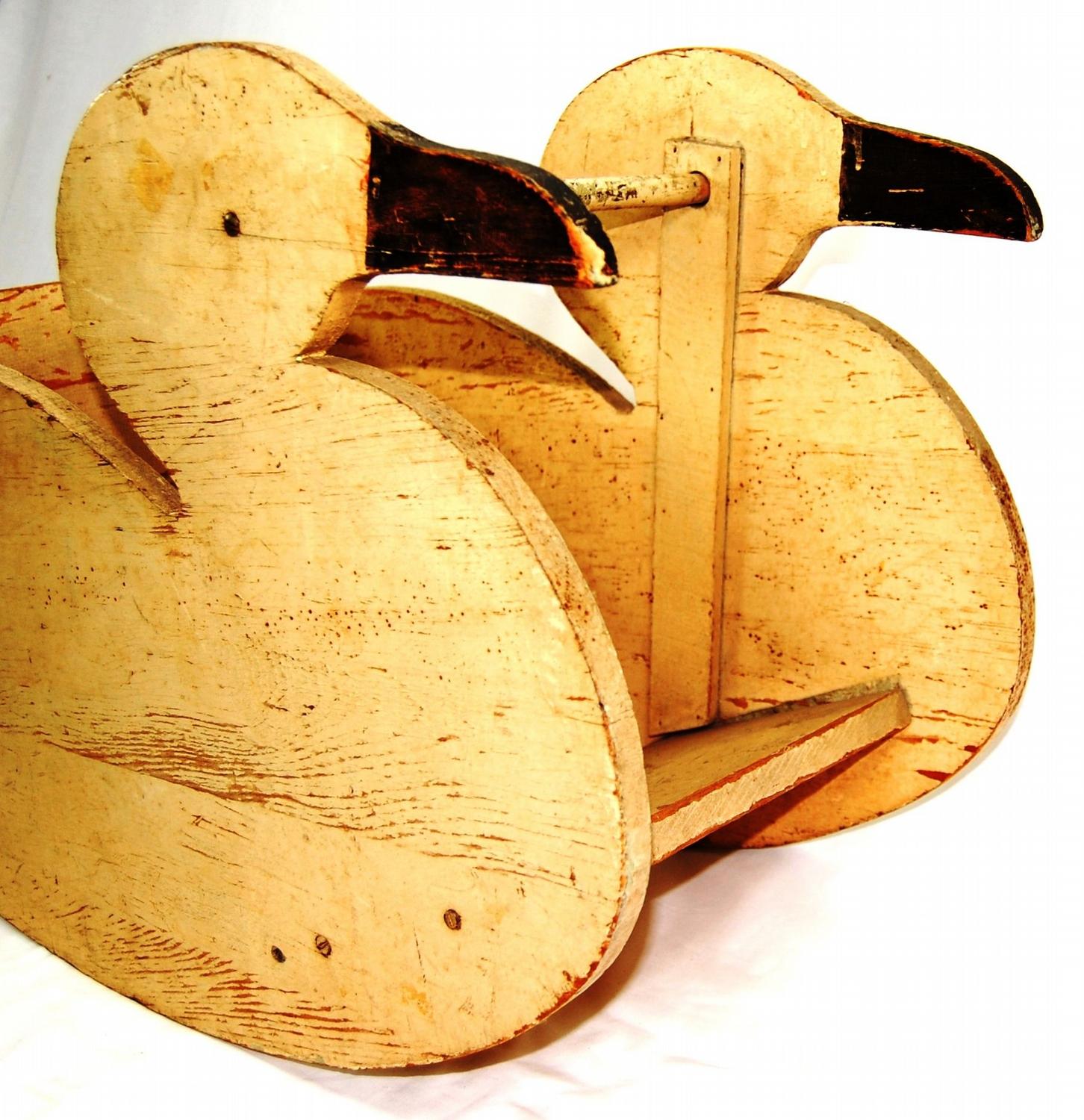 Antique Hand Made Rocking Duck - Folk Art