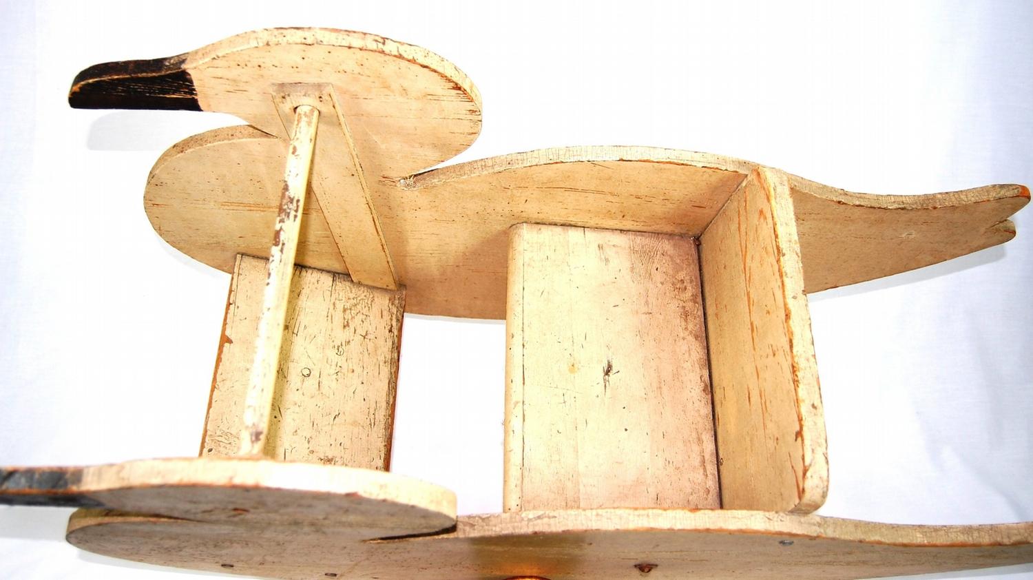 Antique Hand Made Rocking Duck - Folk Art