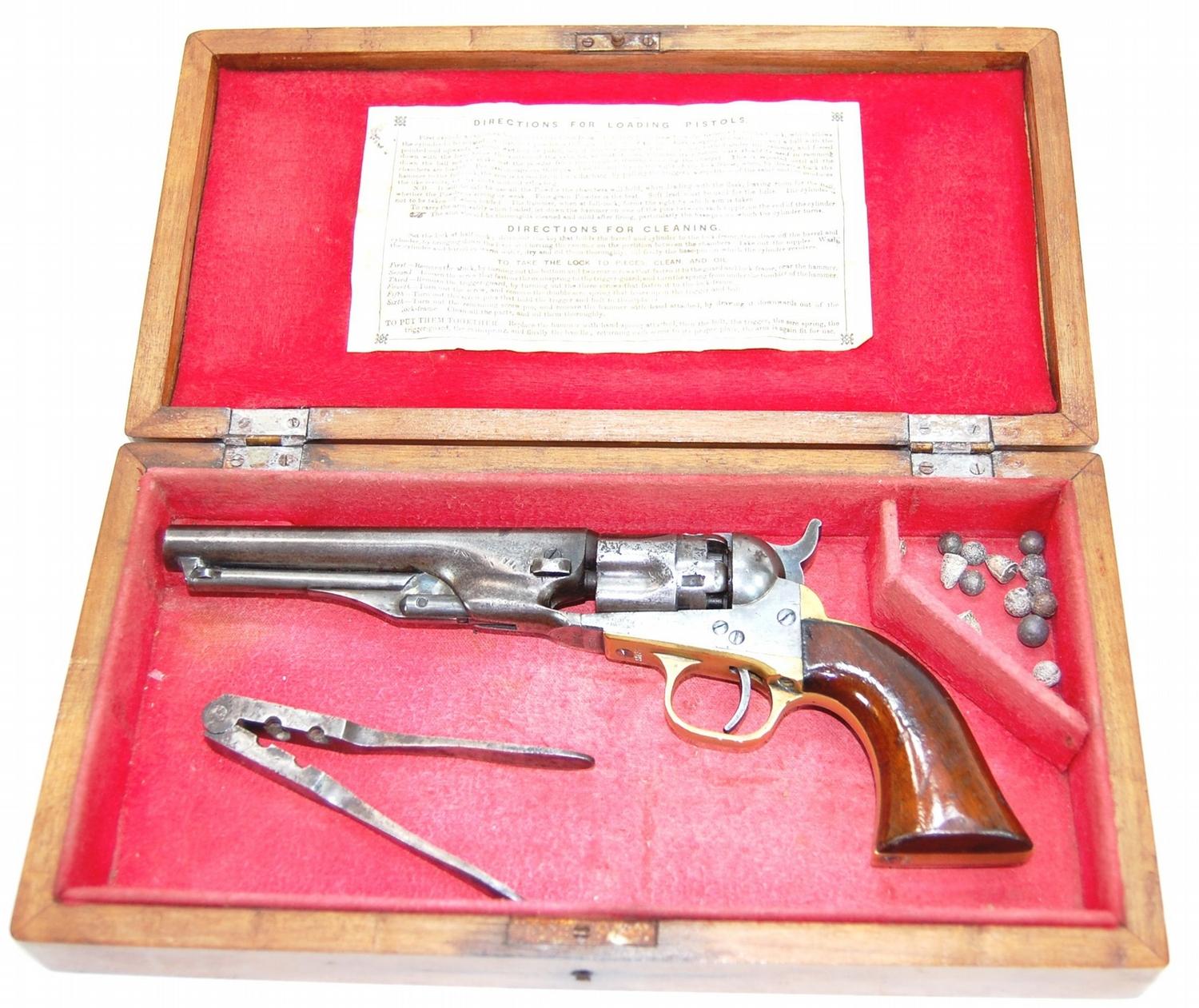 Colt Cased Model 1862 Police Revolver Percussion, Mfd 1866