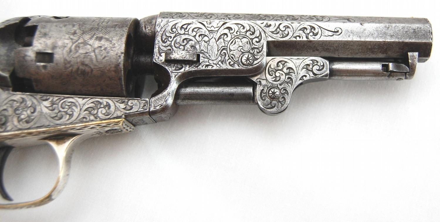 Colt 1849 Pocket in 31 caliber, Engraved w/ Ivory Grips, 5 shot, 4 inch ...