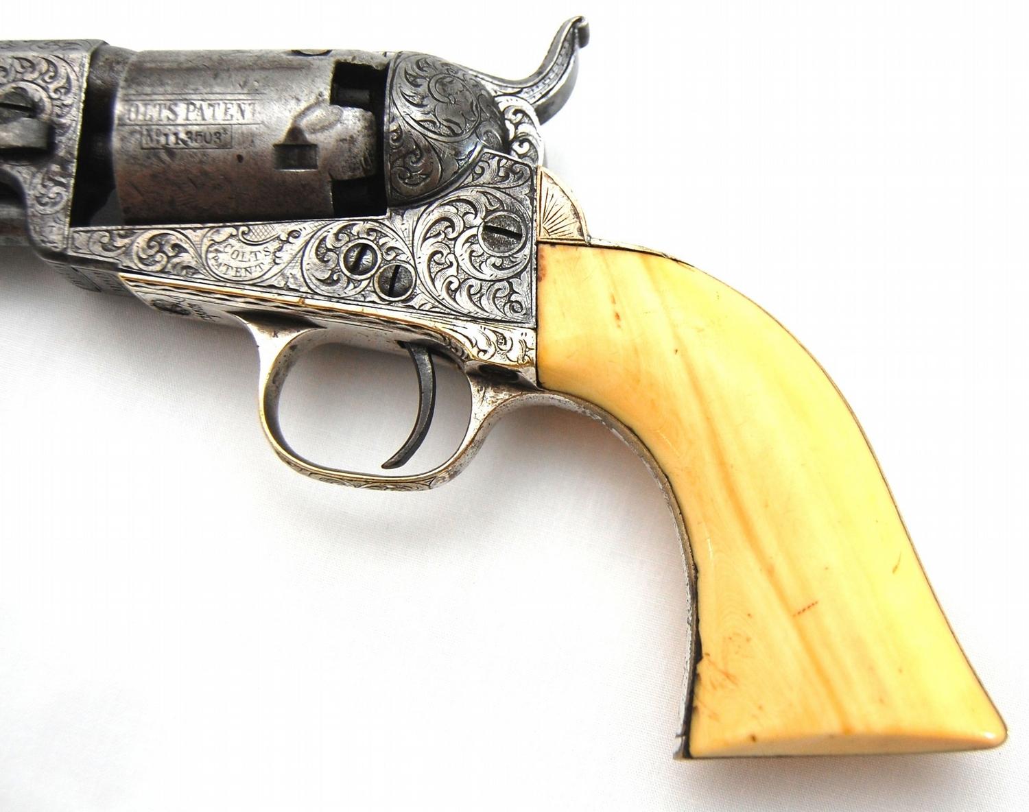 Colt 1849 Pocket in 31 caliber, Engraved w/ Ivory Grips, 5 shot, 4 inch ...
