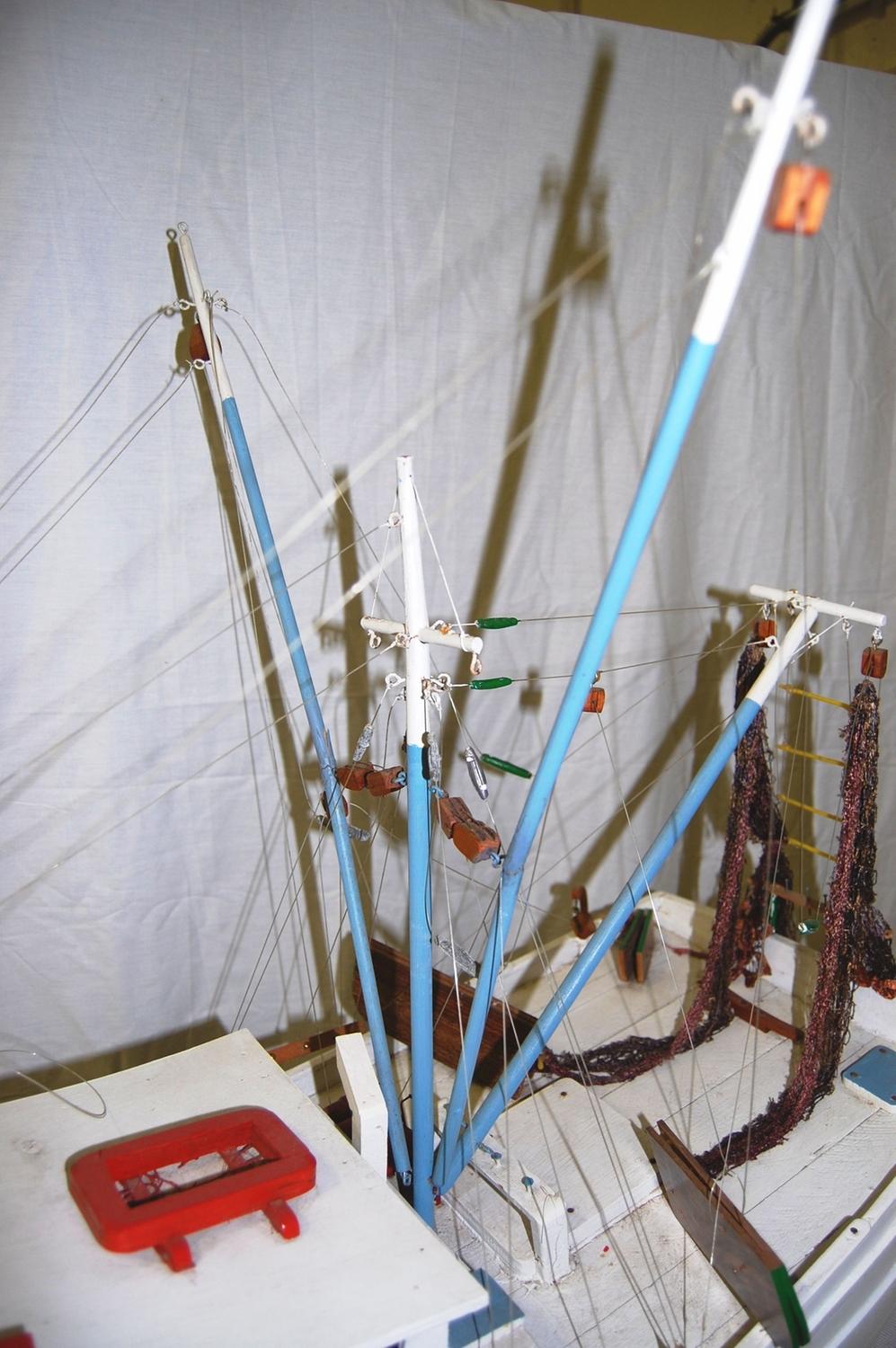 Laughing Lady Folk Art Shrimp Boat From Collection