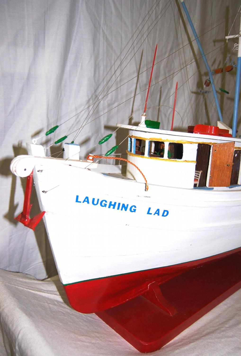 Laughing Lady Folk Art Shrimp Boat From Collection