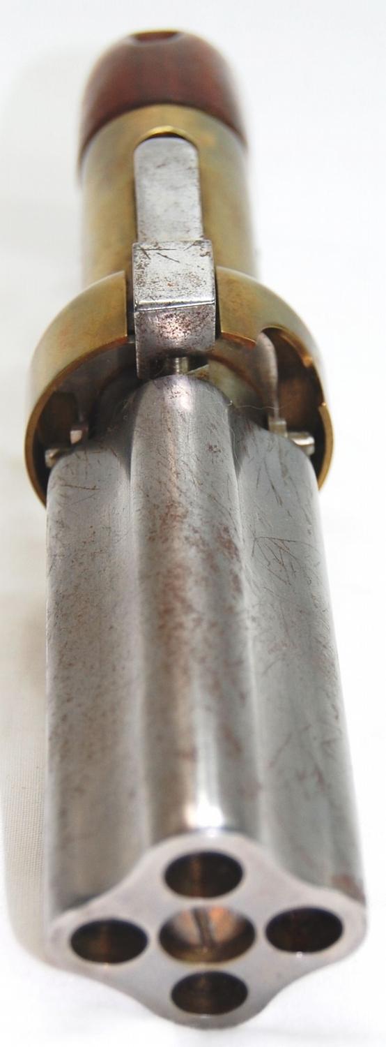 CMC Modern Produced Pepper Box, w top bar hammer Percussion Pistol