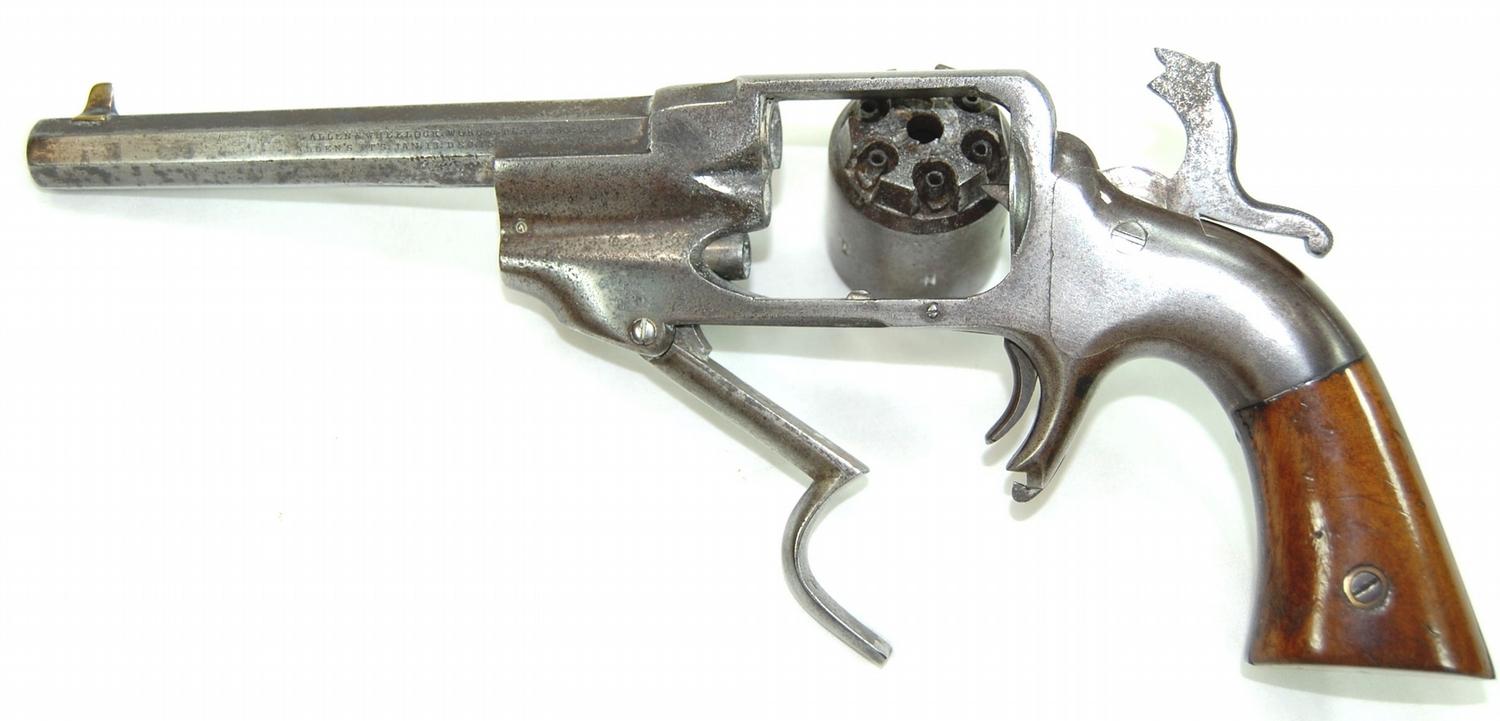 Allen & Wheelock Revolver, 36 caliber Pistol, 1858-1865