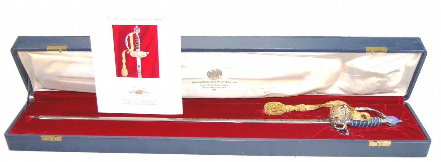 American Independence Sword US Historical Society in Sterling, Gold ...
