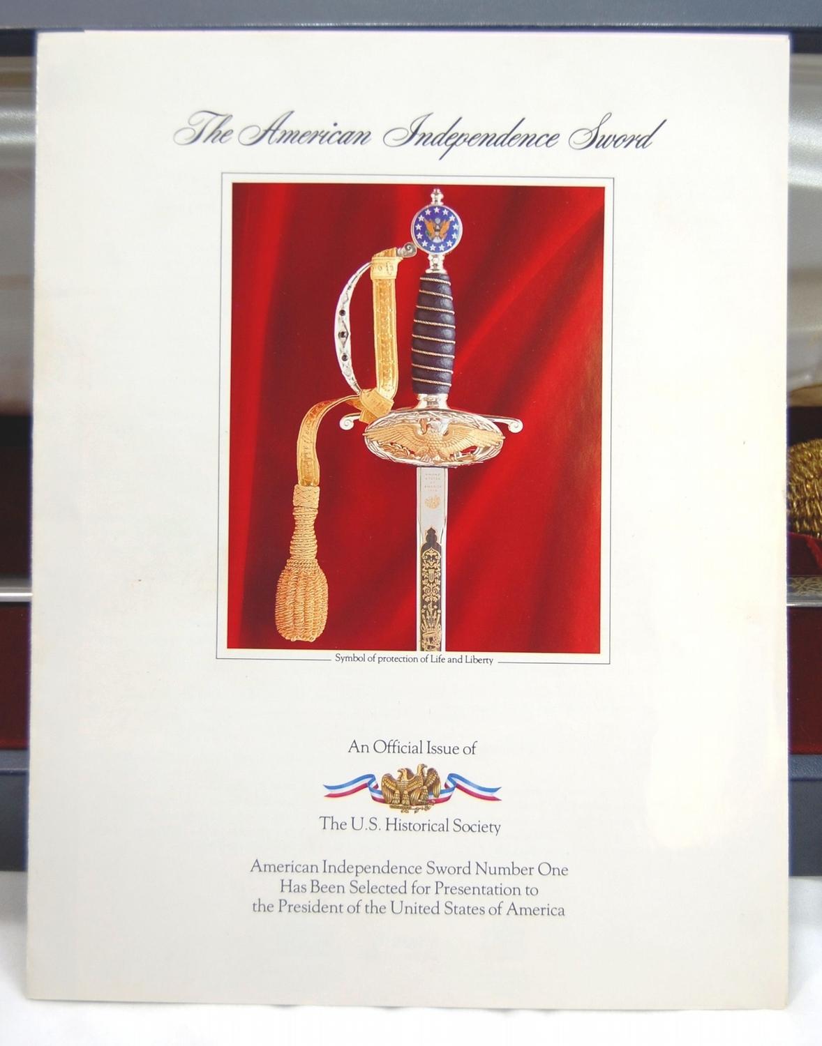 American Independence Sword US Historical Society in Sterling, Gold ...