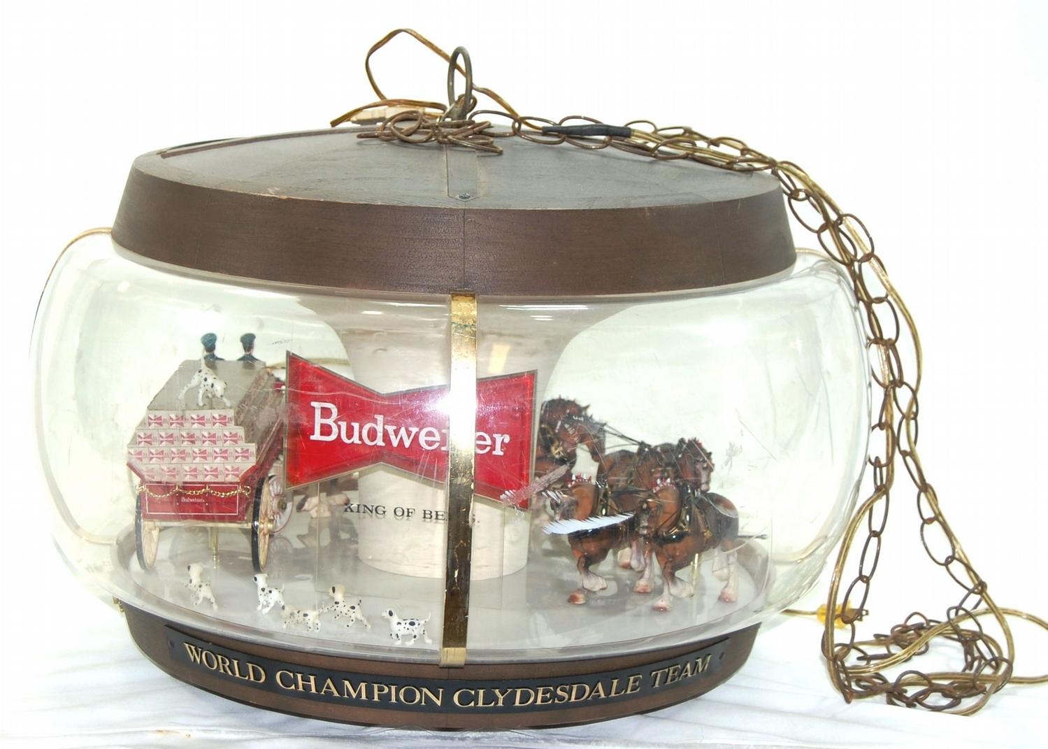 Budweiser Beer World Champion Clydesdale Team Rotating Carousel Light ...