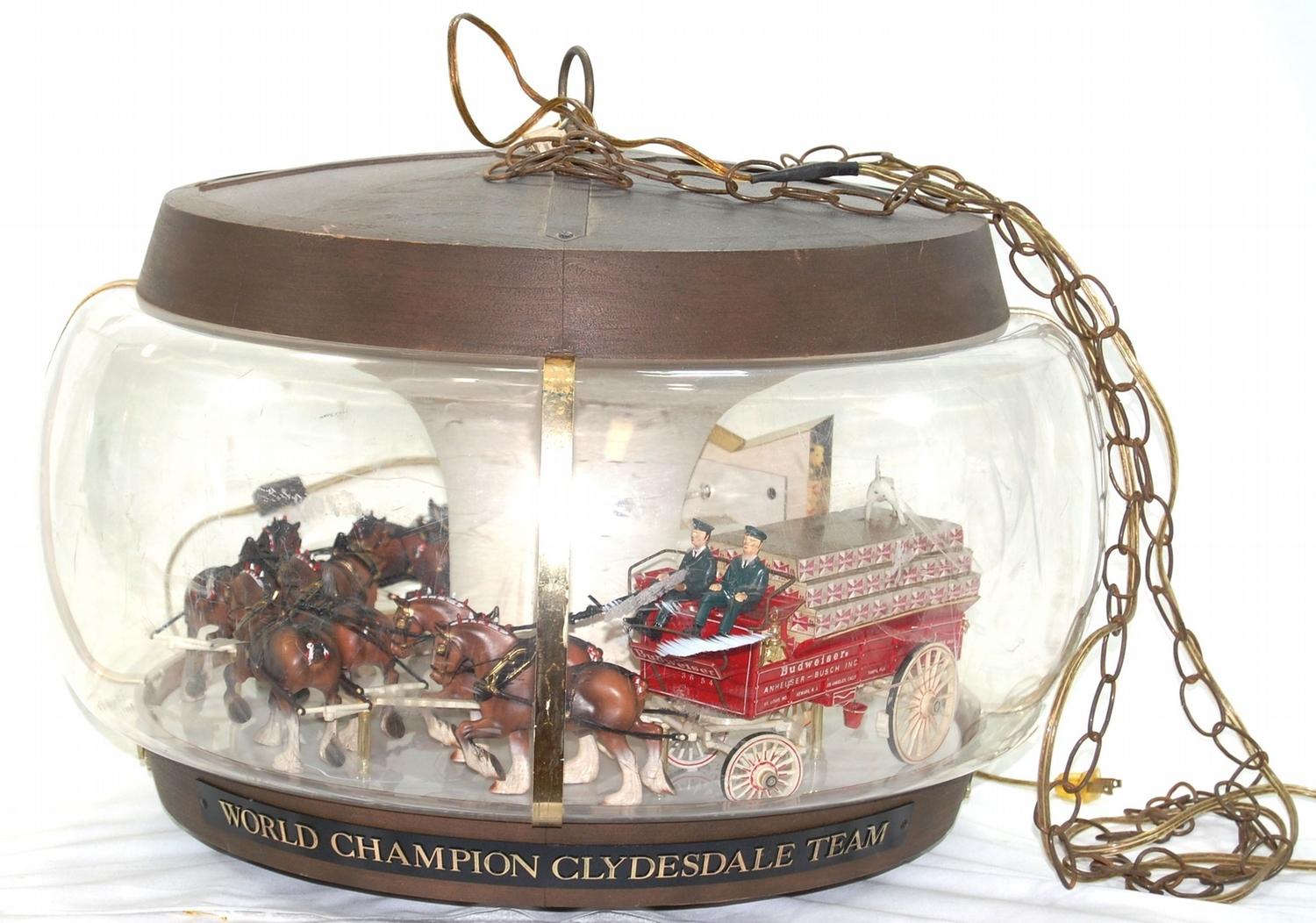 Budweiser Beer World Champion Clydesdale Team Rotating Carousel Light ...