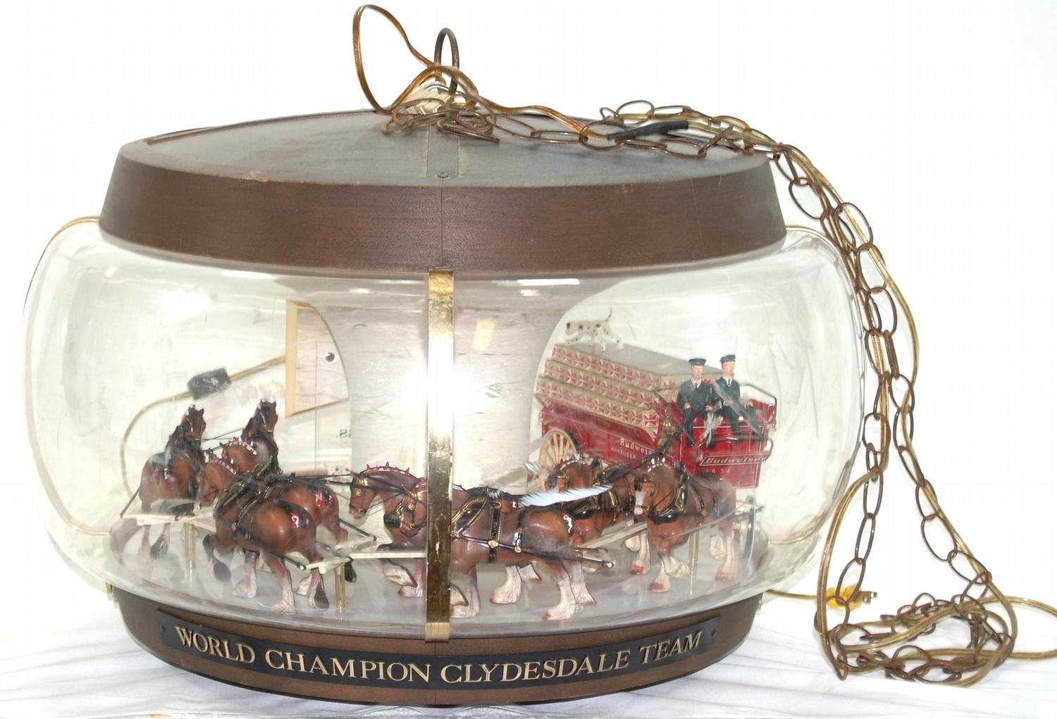 Budweiser Beer World Champion Clydesdale Team Rotating Carousel Light ...