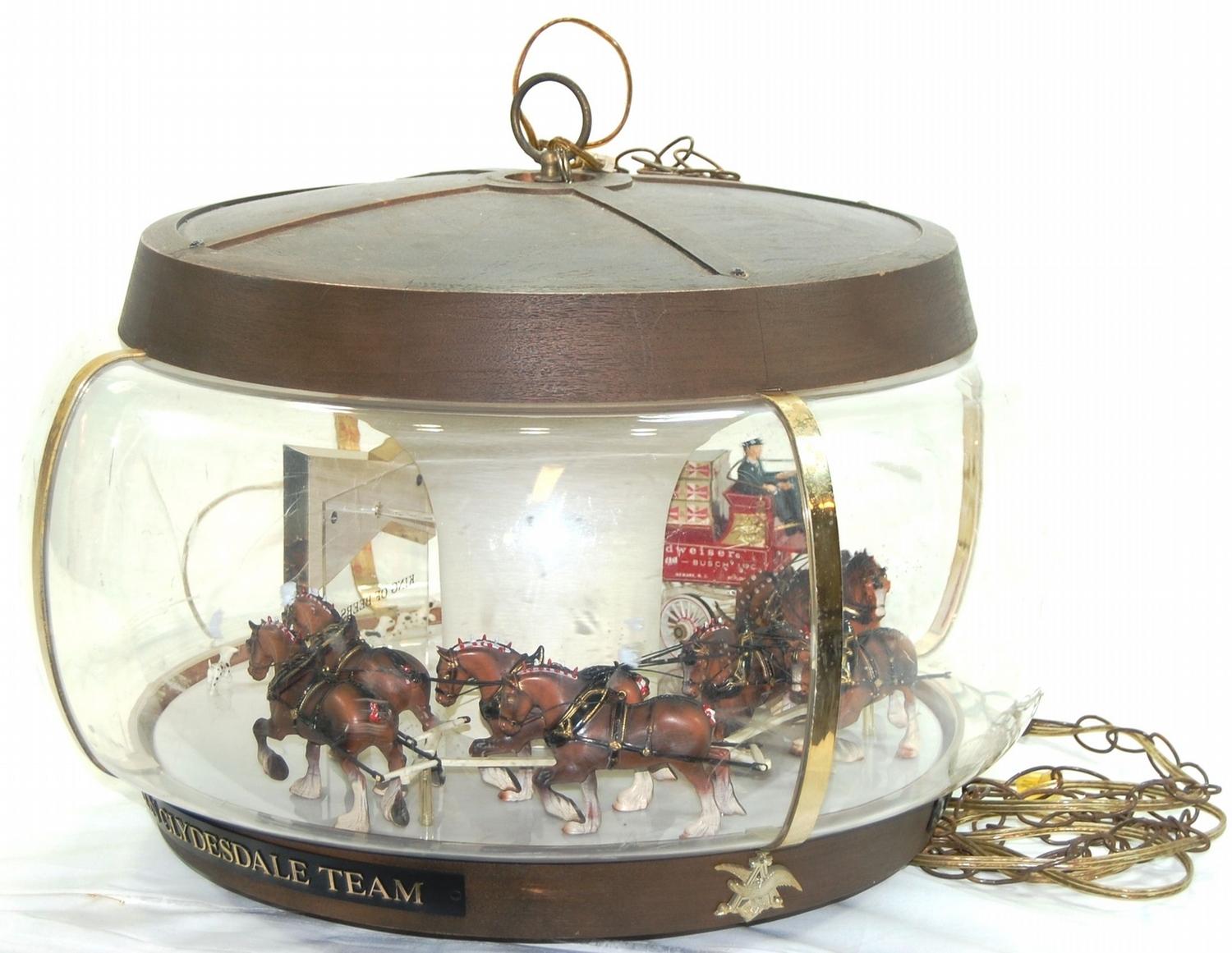 Budweiser Beer World Champion Clydesdale Team Rotating Carousel Light ...