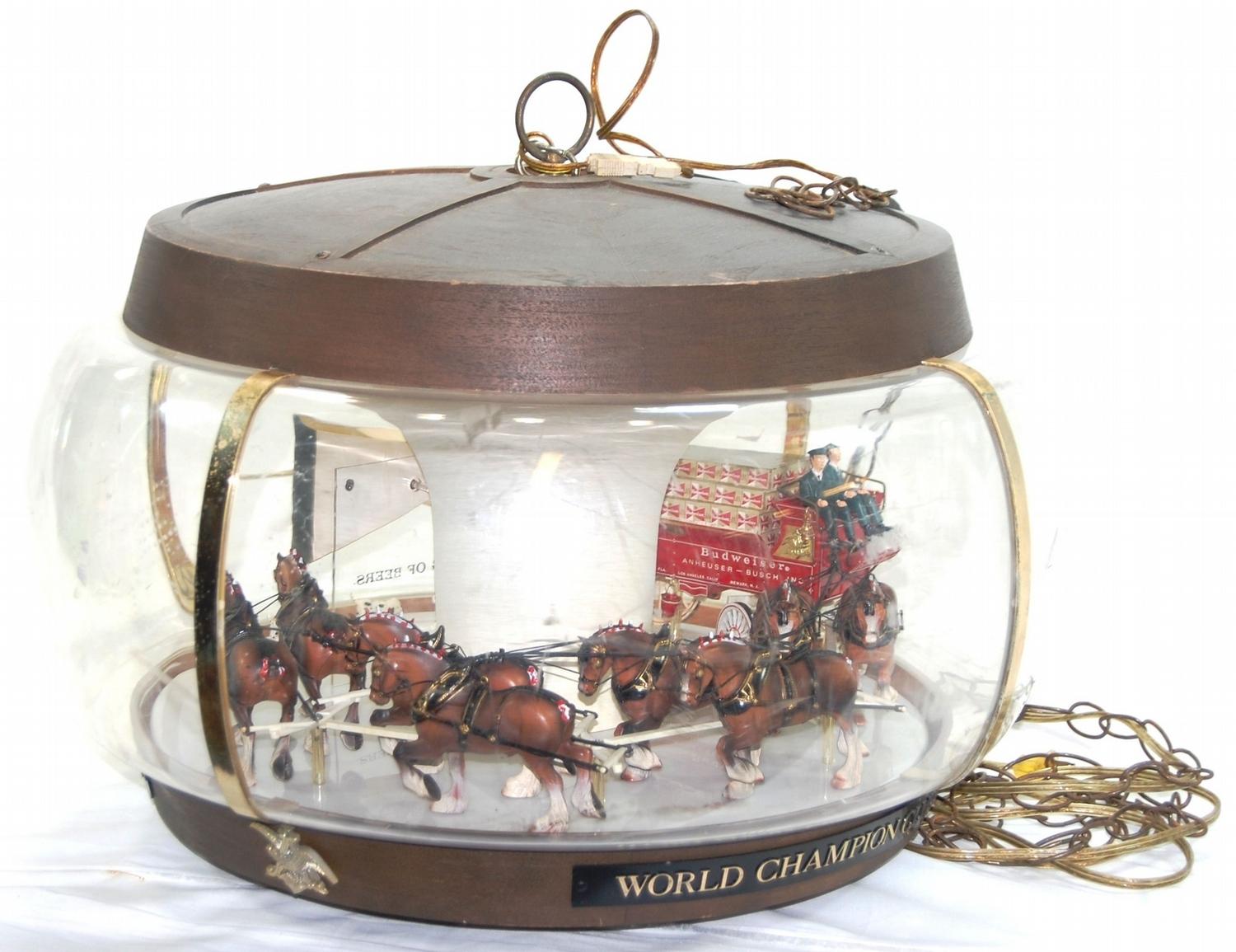 Budweiser Beer World Champion Clydesdale Team Rotating Carousel Light ...