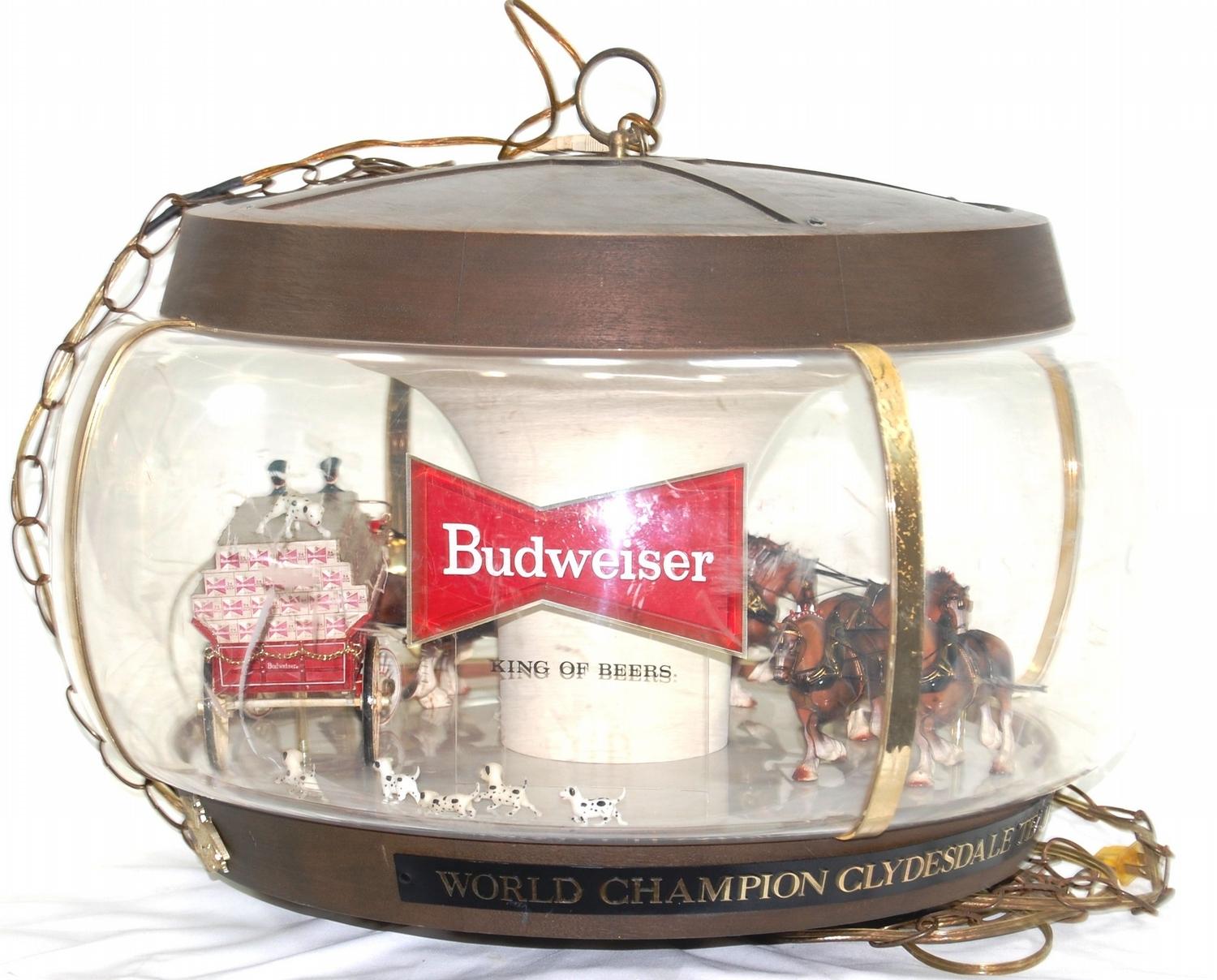 Budweiser Beer World Champion Clydesdale Team Rotating Carousel Light ...