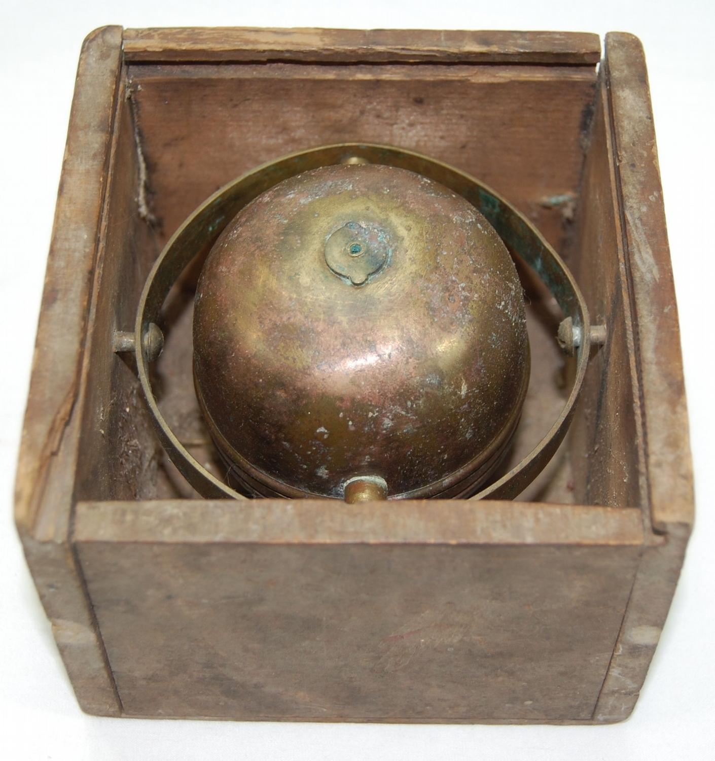Antique Primitive Compass In Box