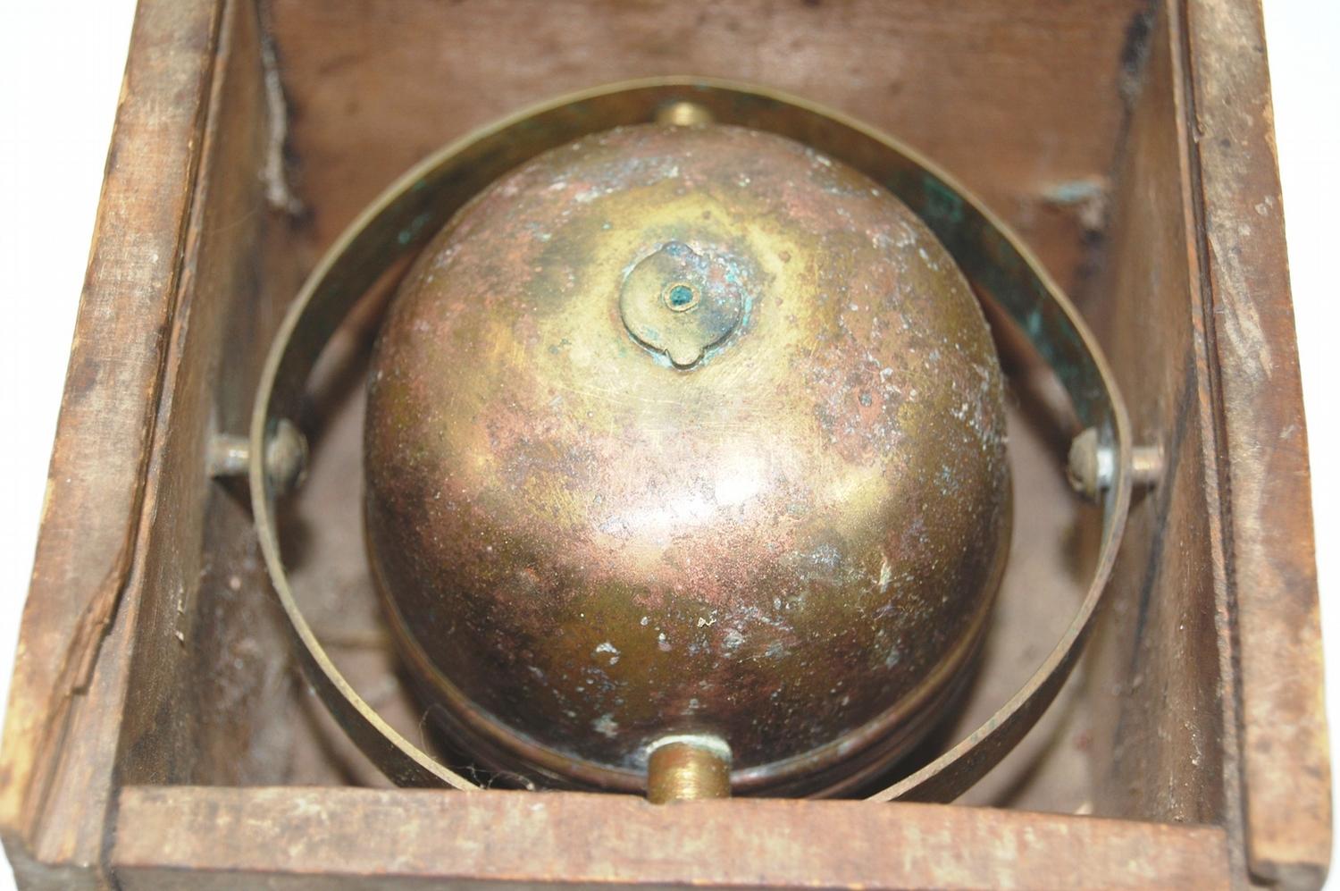 Antique Primitive Compass In Box