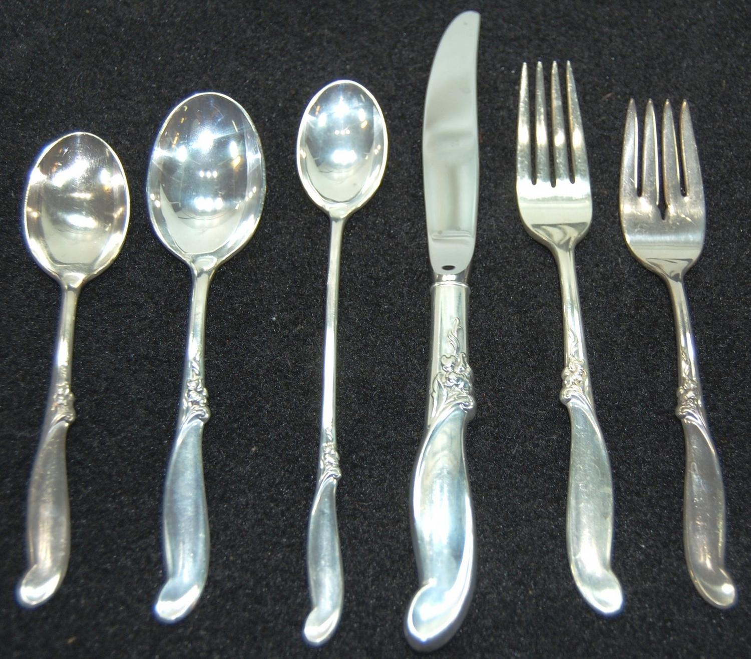 International Sterling, "Silver Melody" Pattern, Flatware Set - 77 ...