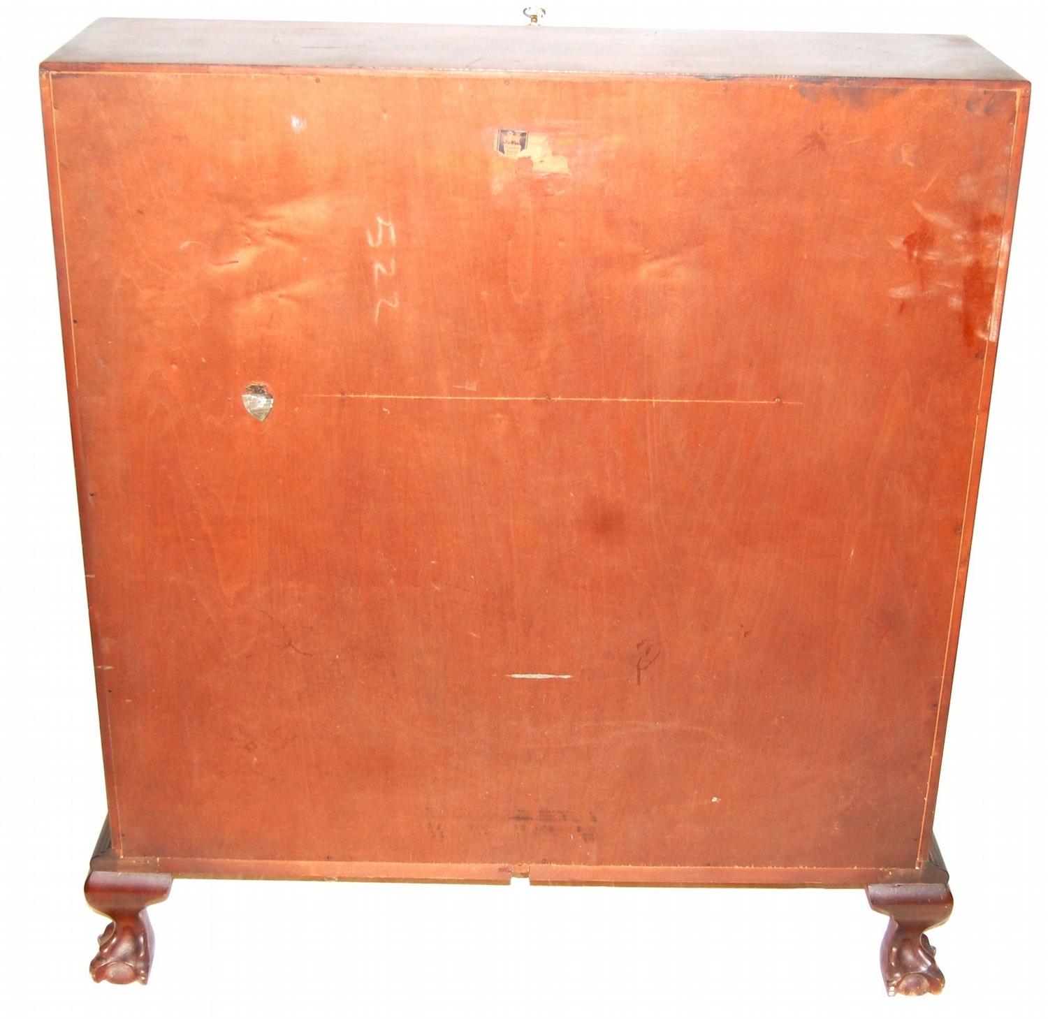 Antique "Maddox Colonial Reproductions" Secretary Desk, Mahogany w ...