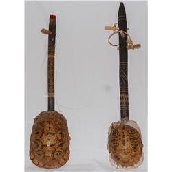 Pair of Vintage Tortoise Shell / Turtle Native Guitar, String ...