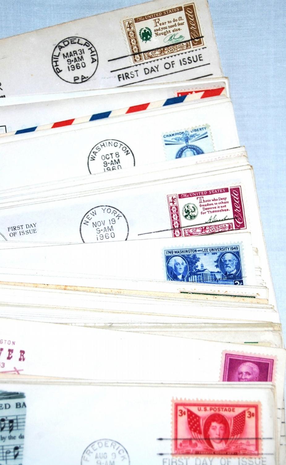 Vintage First Day Issue Stamp Covers, Collection of over 435 Covers Total