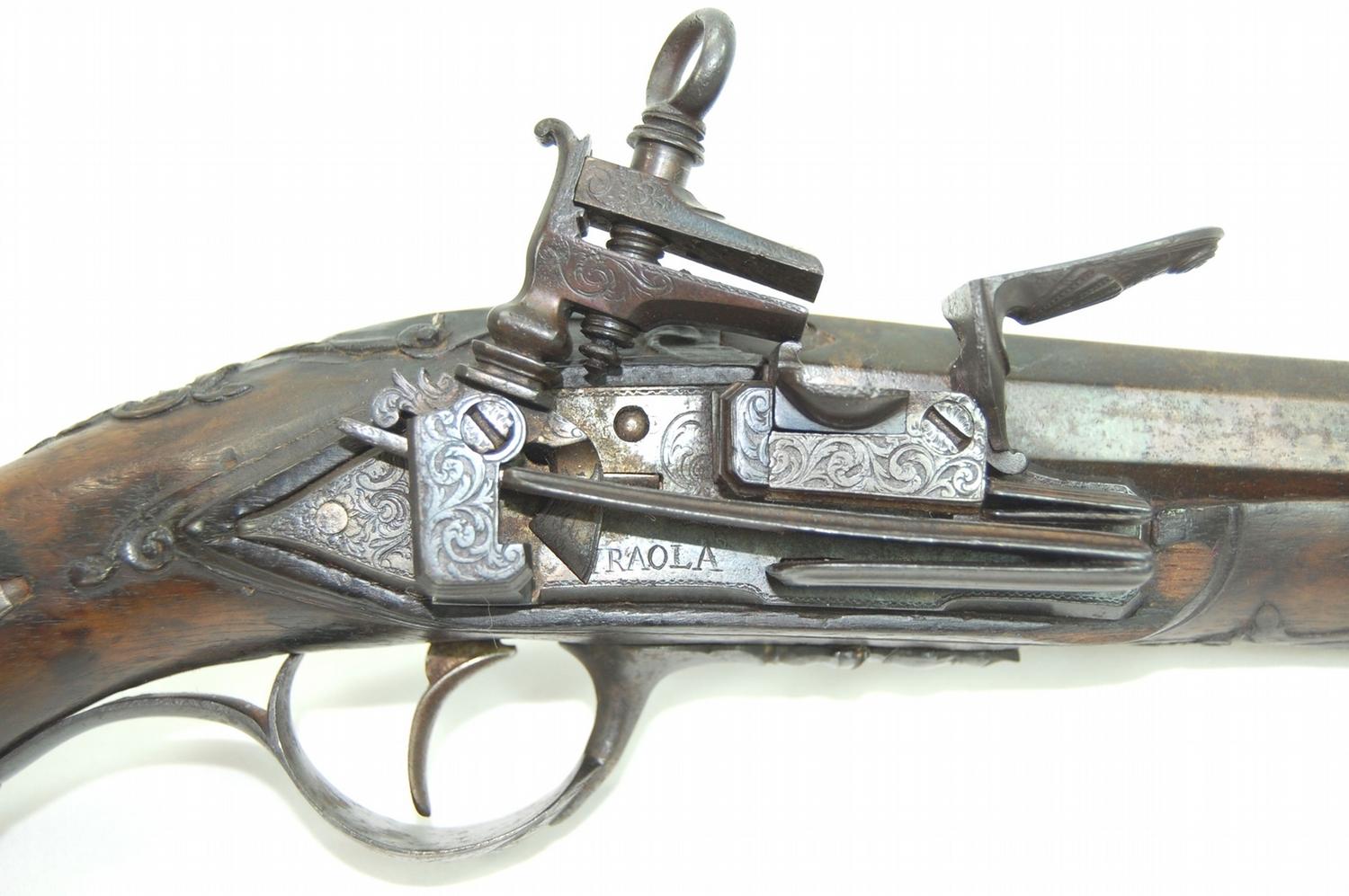 Antique Spanish Miquelet Flintlock Pistol from St. Augustine Estate
